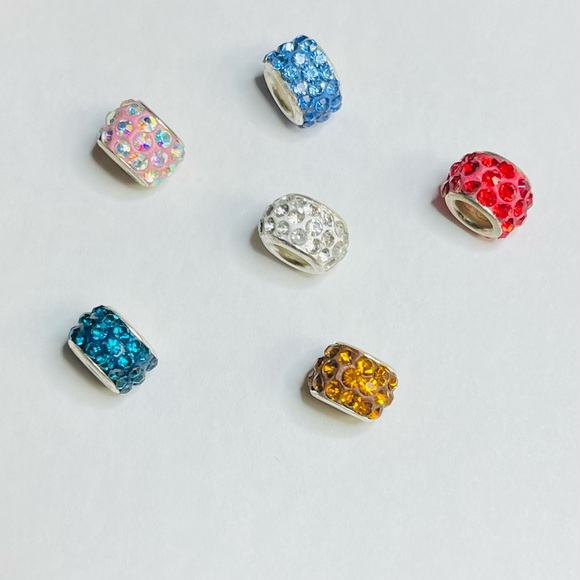 Jewelry | Multicolor Crystal Encrusted Bead Set 6 | Poshmark